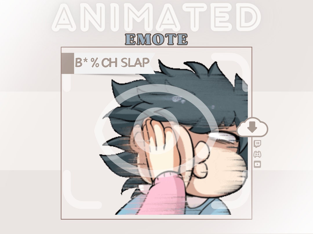 Animated Twitch Emote ''B%TCH SLAP'' Emotes for Twitch Cute Emotes ...