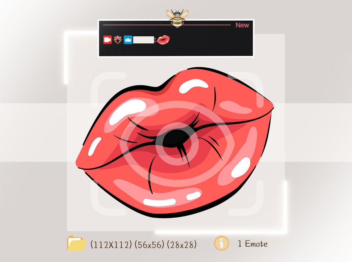 Twitch Emote ''juicy Kiss mwah'' Emotes for Twitch Cute Emotes, Kawaii ...