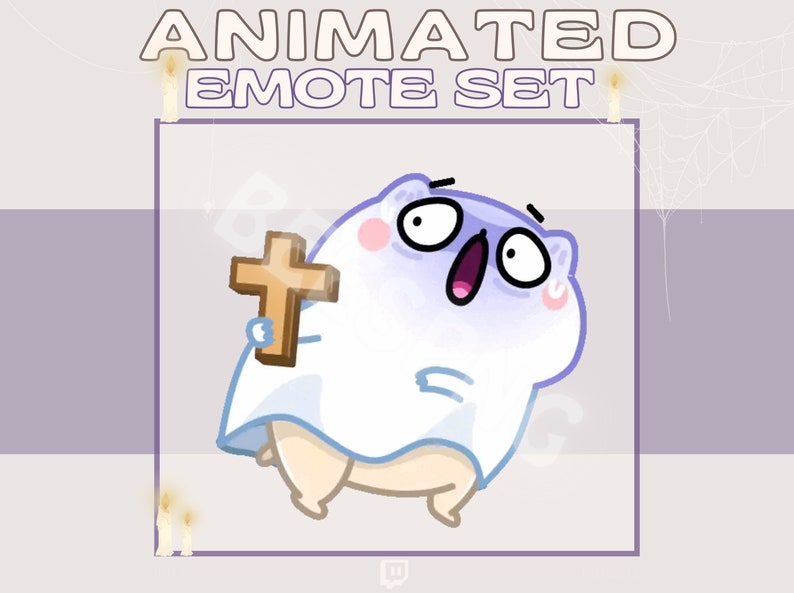 Animated Halloween Hamster Ghost Emote | Holy Cross Twitch Emote (GIF ...