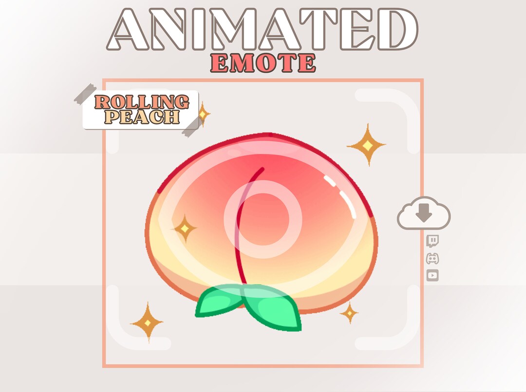 Animated Twitch Emote rolling Peach'' Emotes for Twitch Cute Emotes ...