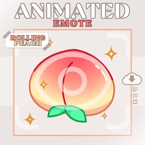 Animated Twitch Emote rolling Peach'' Emotes for Twitch Cute Emotes ...