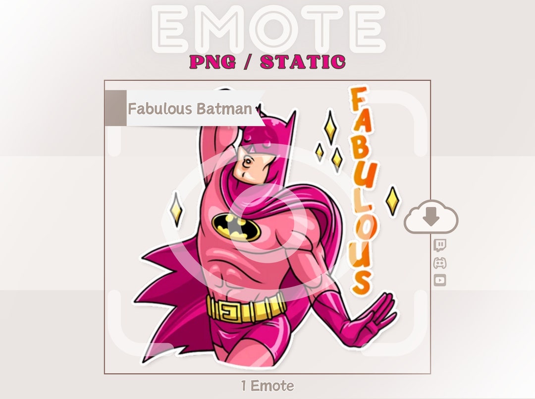 Twitch Emote fabulous Batman'' Emotes for Twitch Cute Emotes, Dancing ...