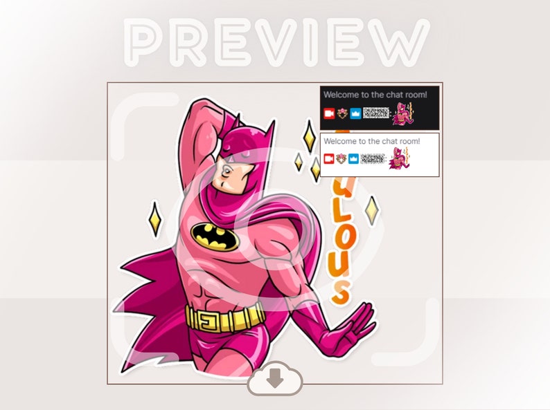 Batman Twitch Emote Fabulous Batman Emote / for Streamers, Discord, N ...