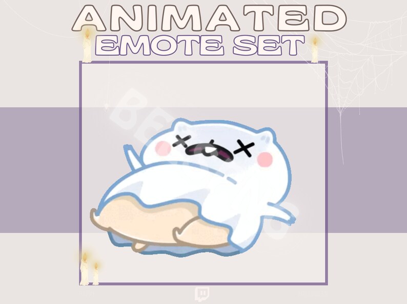 Animated *dies* Twitch Emote | Halloween Hamster Ghost (GIF) - Etsy