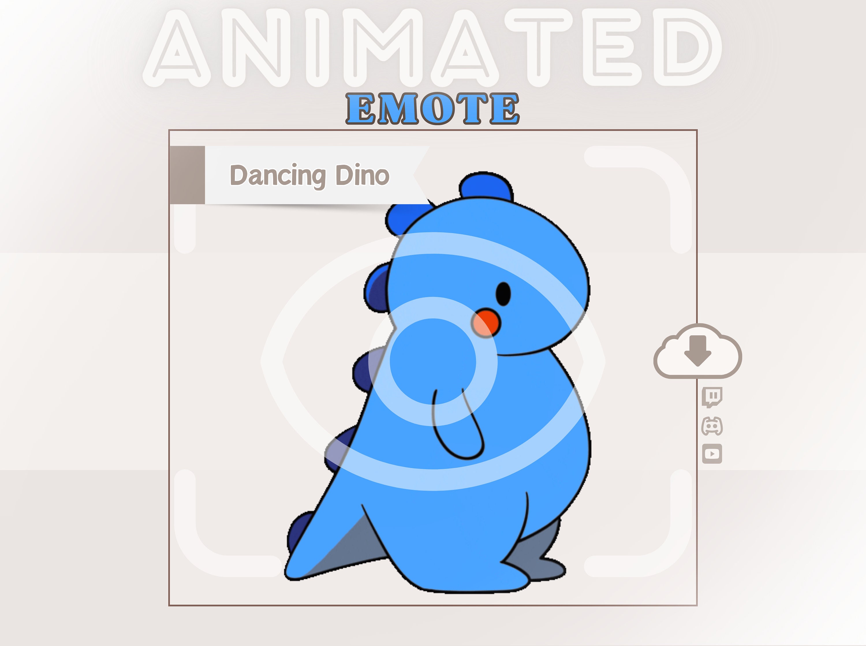 Animated Twitch Emote dancing Dino, Dark Blue'' Emotes for Twitch Cute ...