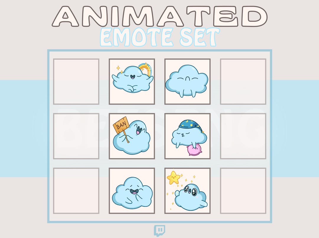 Animated Emote Set » Cloud Claus » Instant Download | Christmas Stream ...