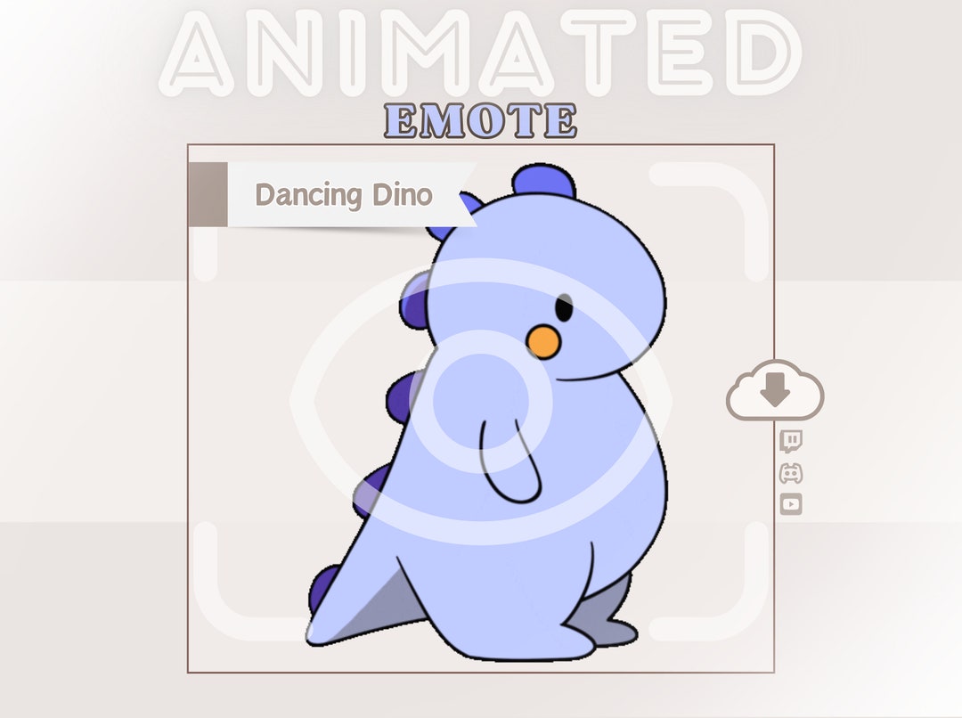 Animated Twitch Emote dancing Dino, Purple'' Emotes for Twitch Cute ...