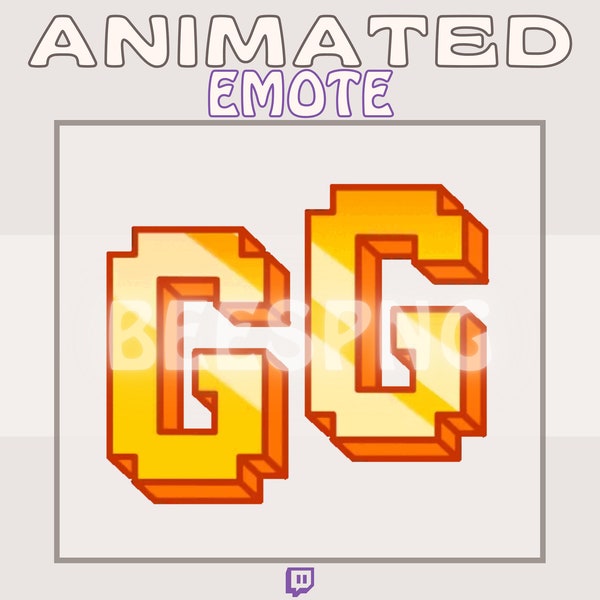Animated Gg Text Emote | Twitch Emotes | Animated Emotes - Etsy