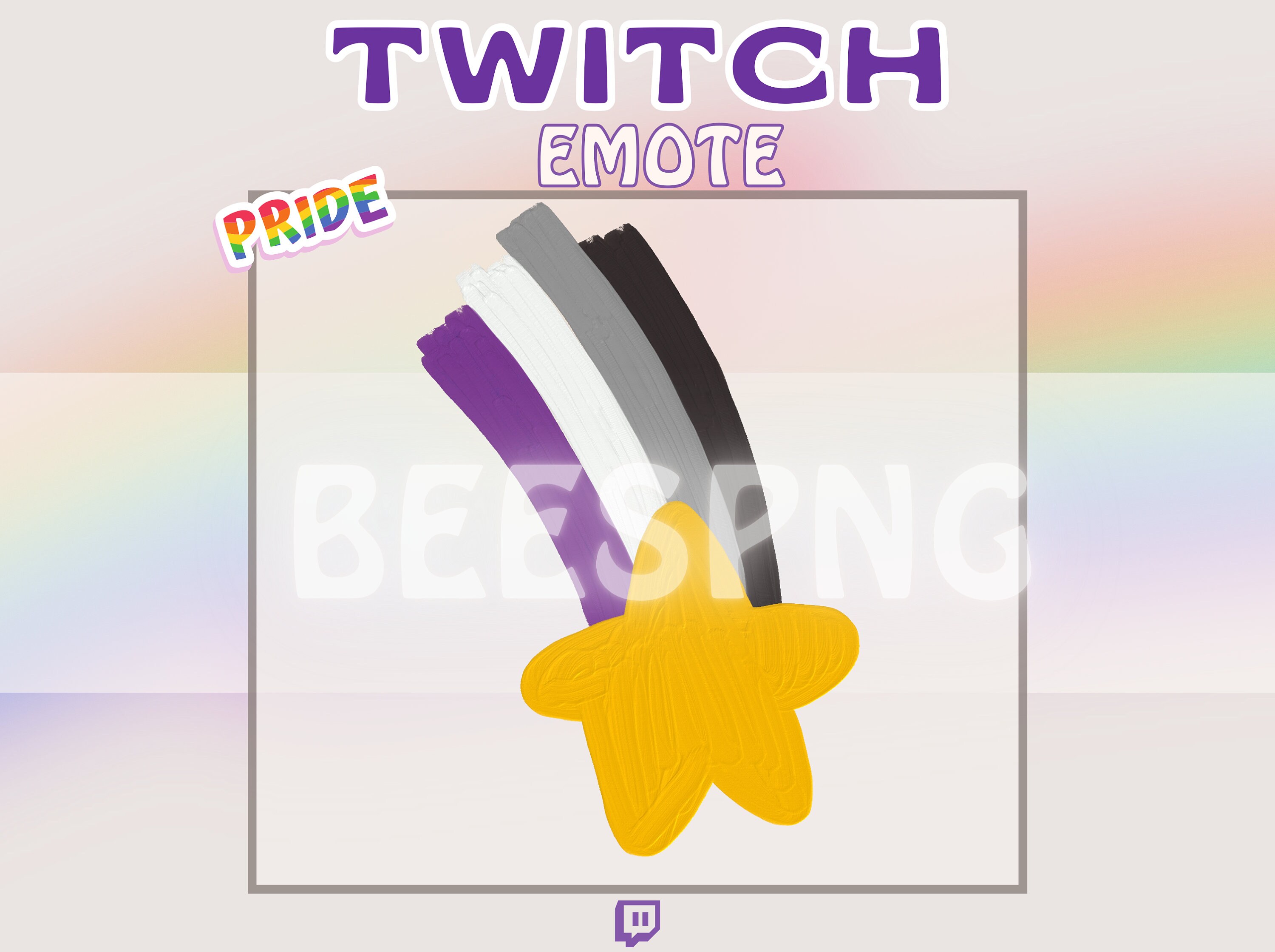 Twitch Emote ''asexual Pride Star'' Emotes for Twitch Pride Emotes ...