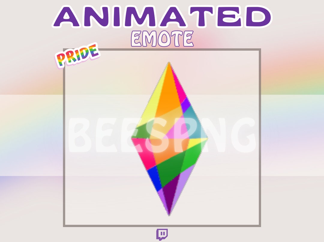 Animated Twitch Emote » "pride Plumbob'' » Emotes for Twitch | Cute ...