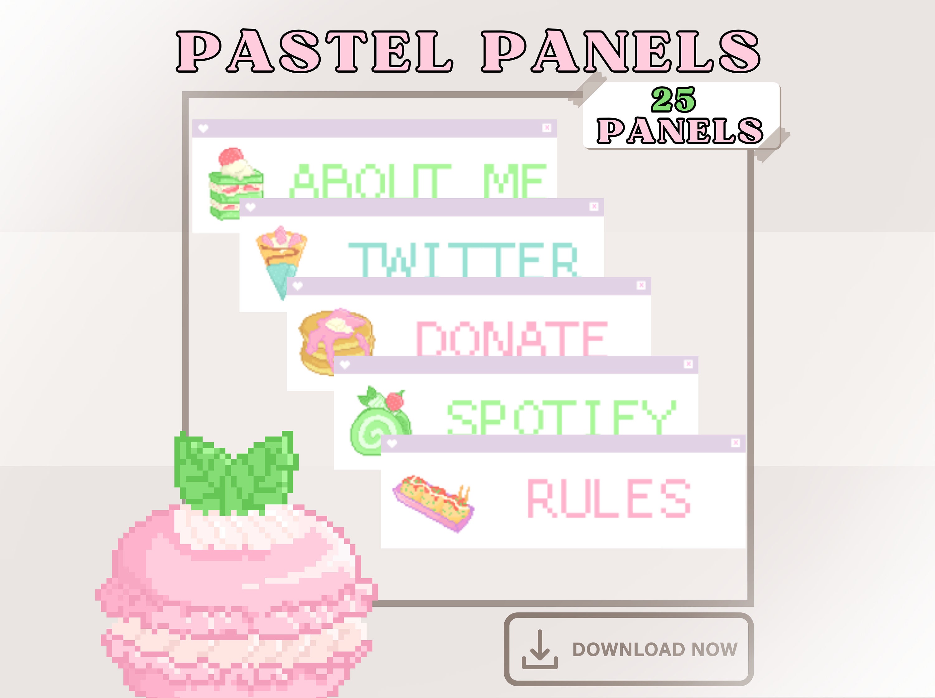 Pastel Panels Panels for Twitch Pixel Panels, Cute Panels, Kawaii ...