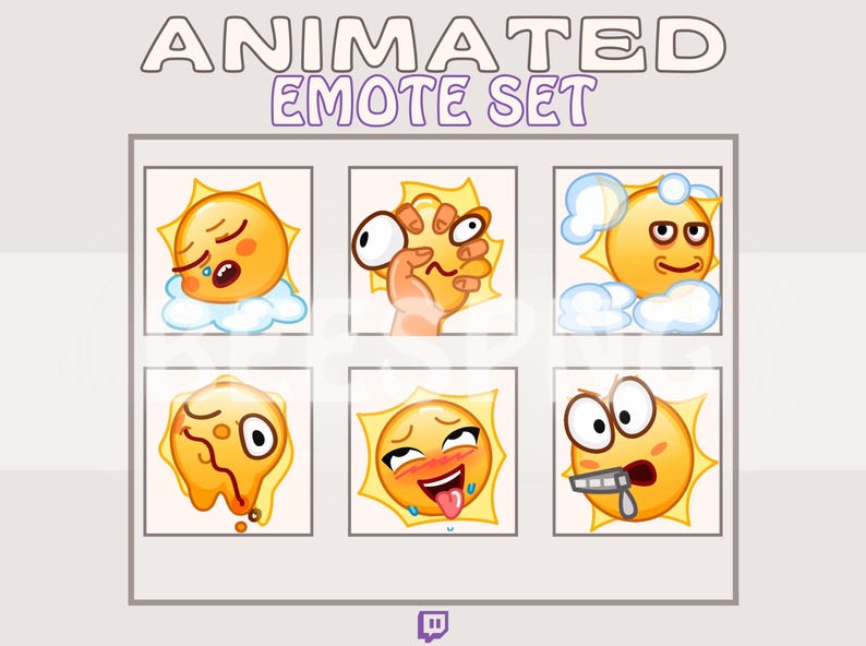 Animated Emote Set » ''sun Emote Pack'' » Emotes for Twitch | Sun Emote ...