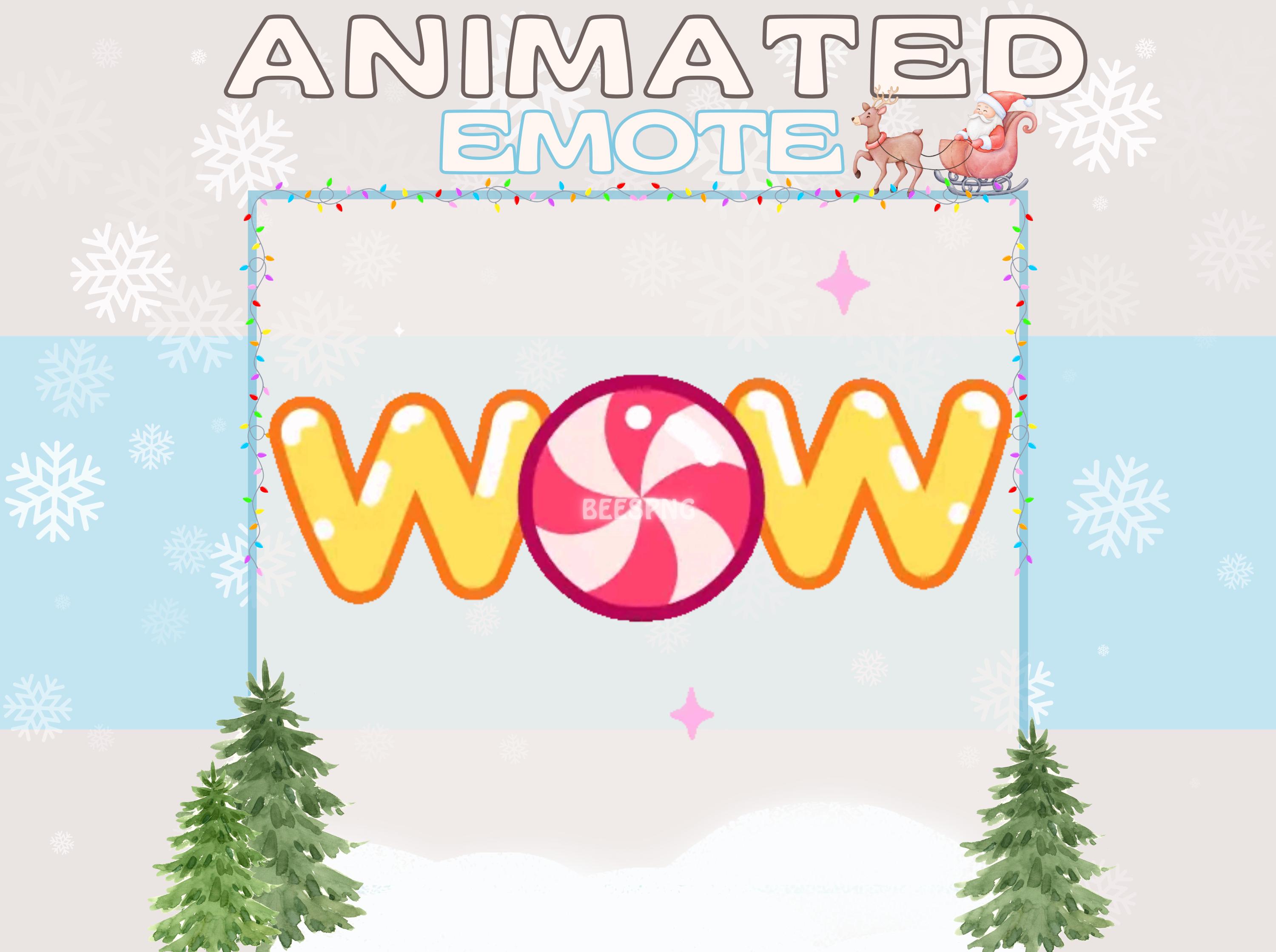 Animated Emote » Wow! » Text Twitch Emotes, Christmas Emotes, Holiday ...