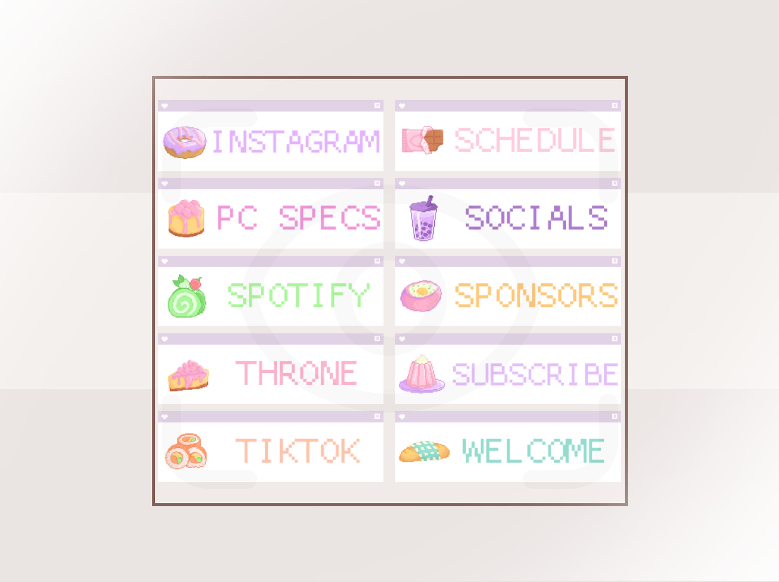 Pastel Panels Panels for Twitch Pixel Panels, Cute Panels, Kawaii ...