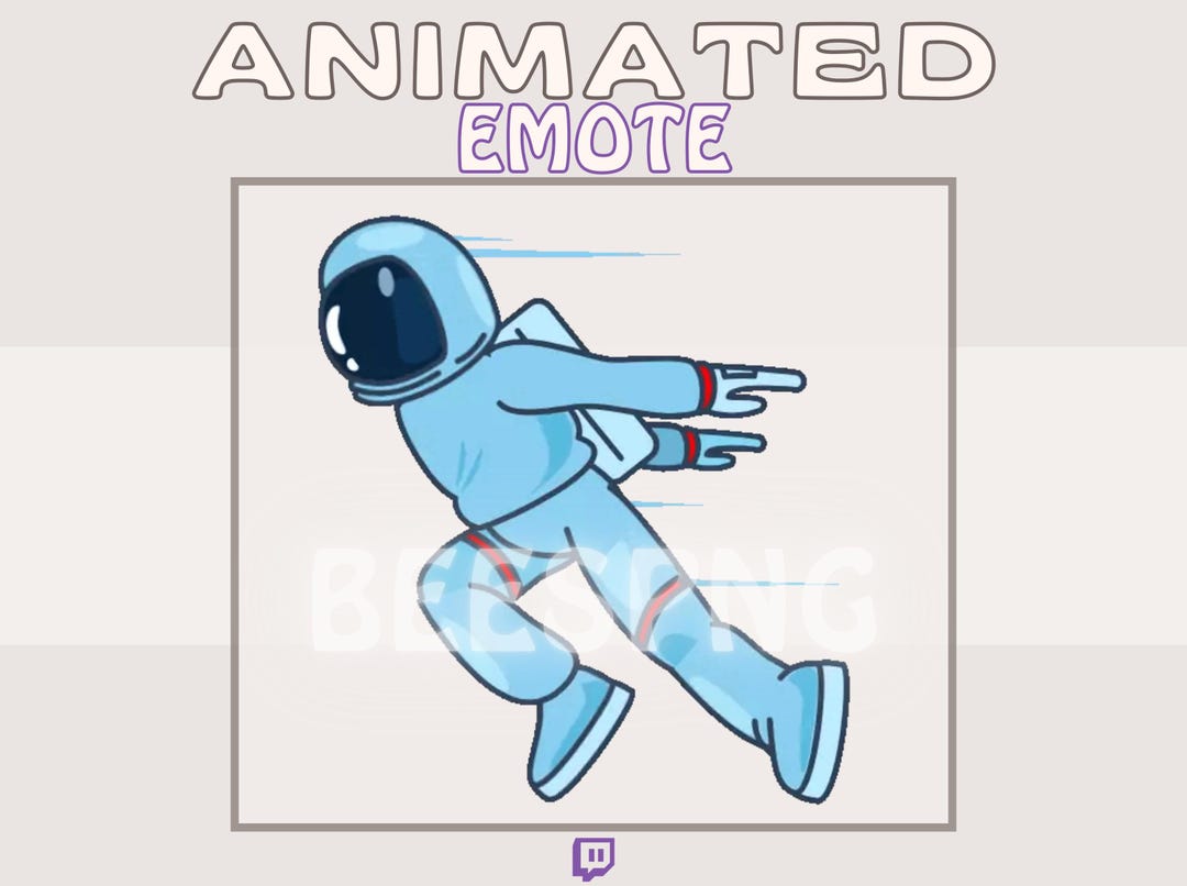 Animated Twitch Emote » "astro Run'' » Emotes for Twitch | Astronaut ...