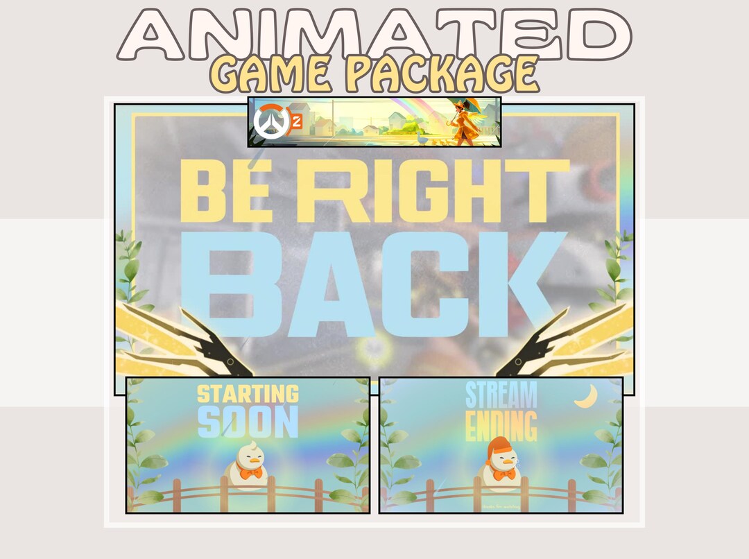 Little Duckling Animated Twitch Overlay Game Package Overwatch2 Themed ...