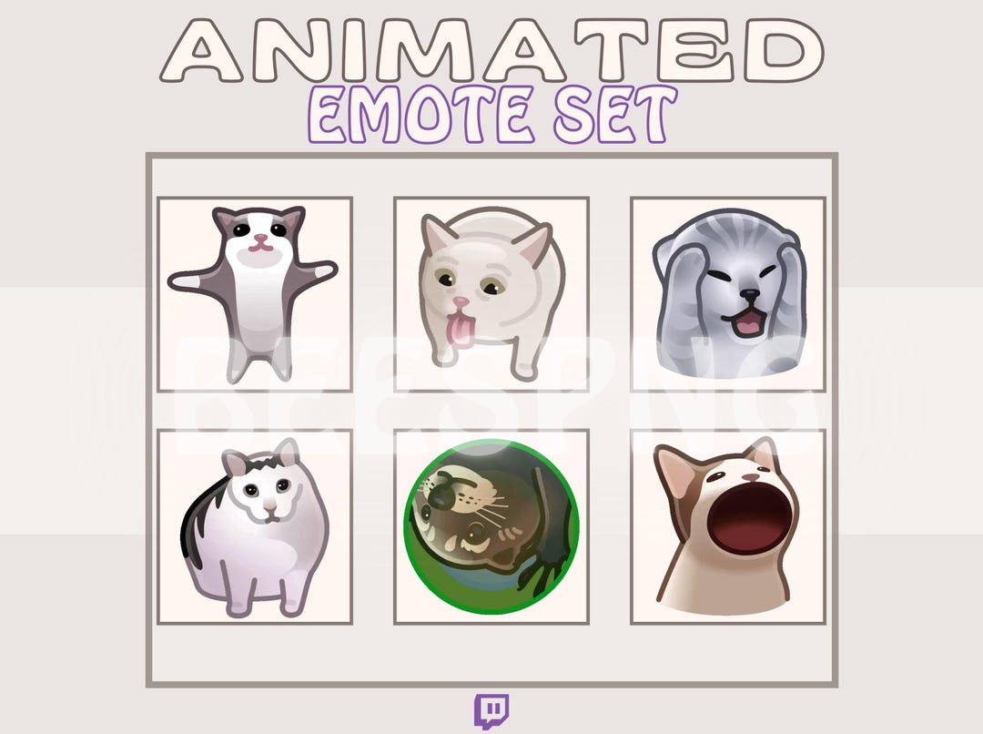 Animated Emote Set » ''meme Cat Emote Pack'' » Emotes for Twitch | Cat ...