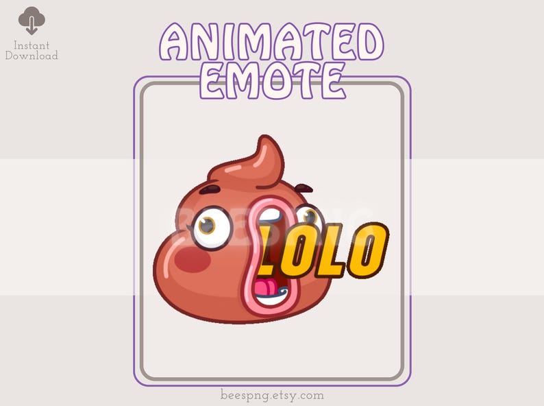 LOL Poop » Twitch Emote » Animated // Stream Assets • Beespng - Etsy