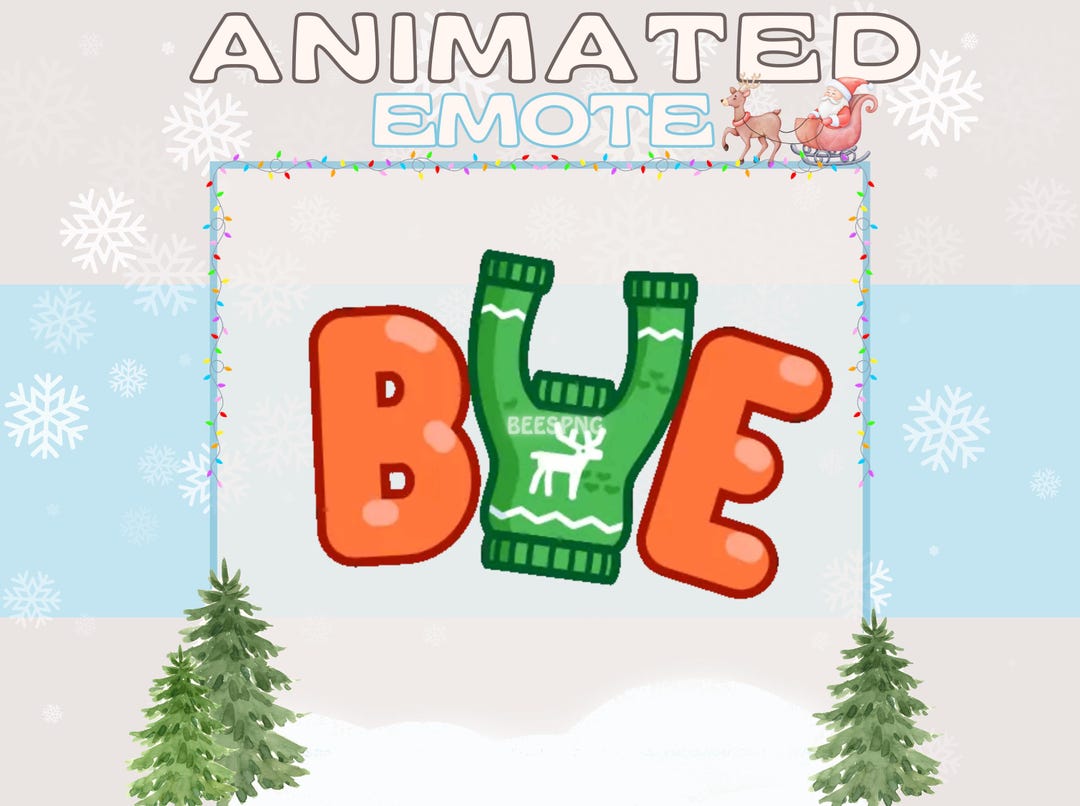 Animated Emote » Byee, Byee! » Text Twitch Emotes, Christmas Emotes ...