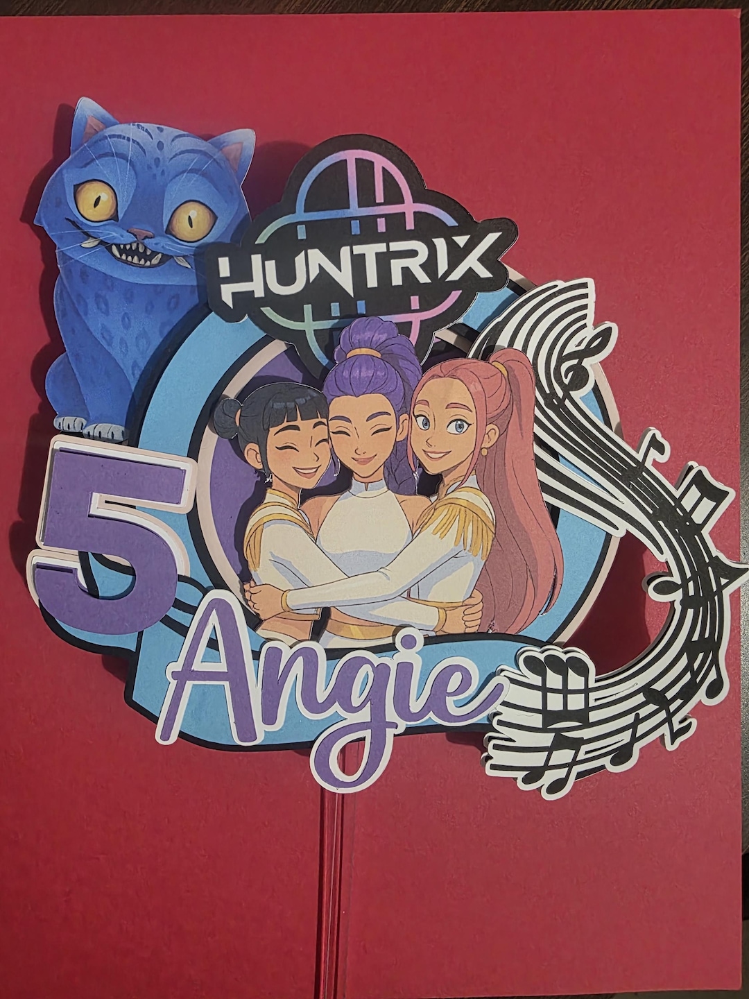Personalized Huntrix Cake Topper With LED Lights – Custom Name & Age ...