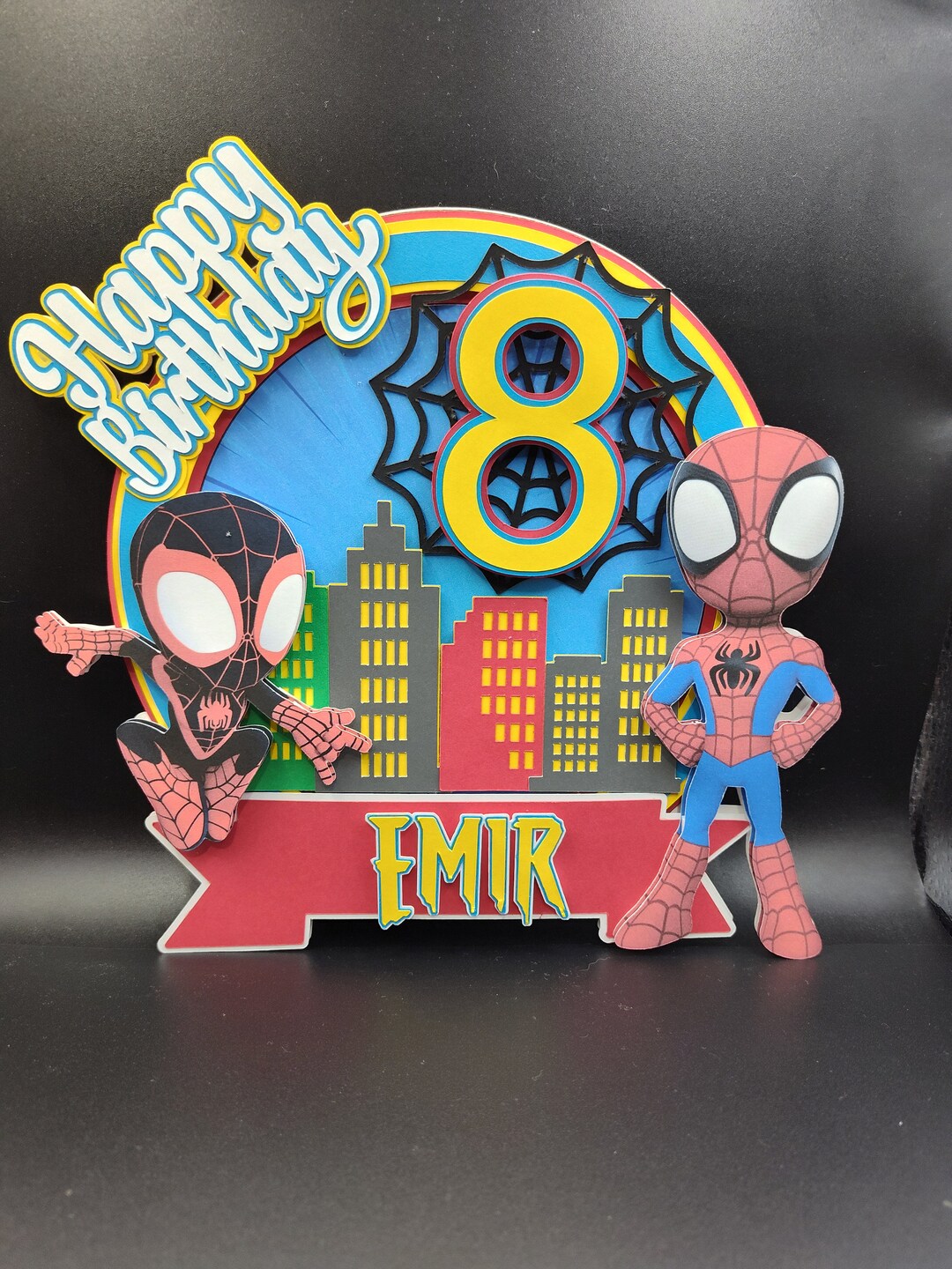 Spiderman Cake Topper Personalized | Custom Spider Man Birthday Cake ...
