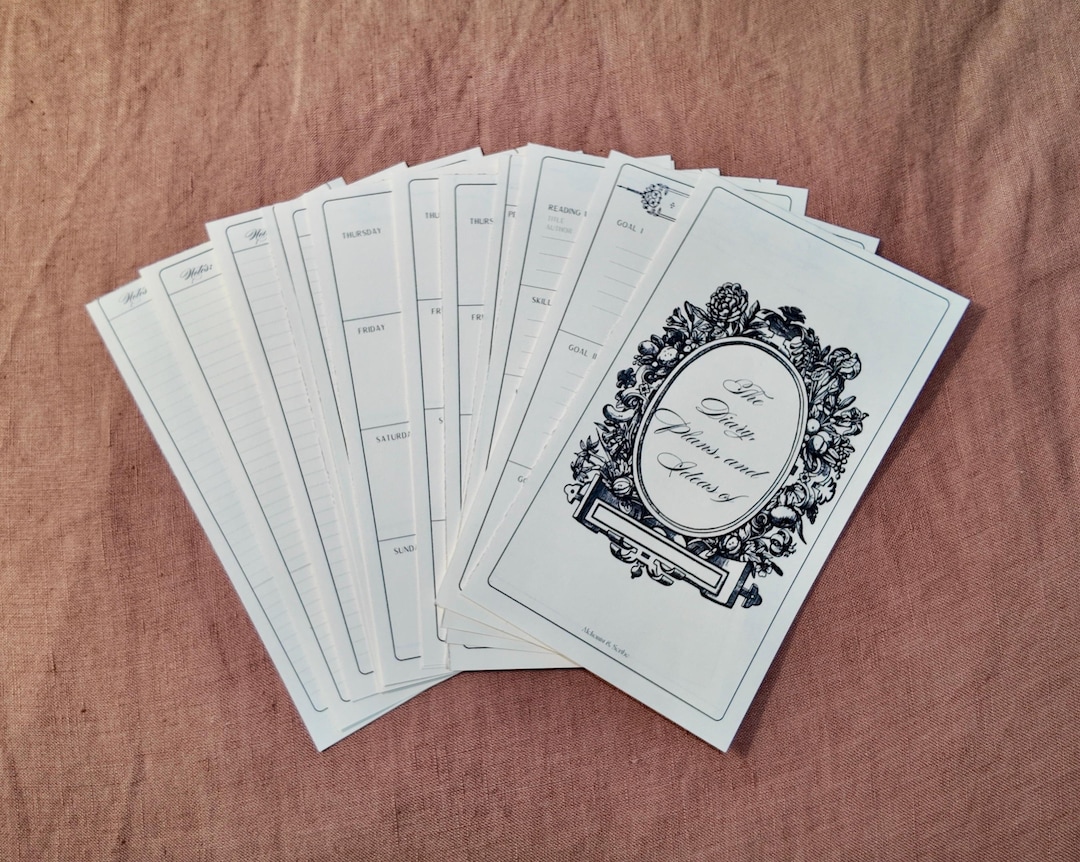 Filofax Personal Size Planner Inserts: Monthly, Weekly, Wellness ...