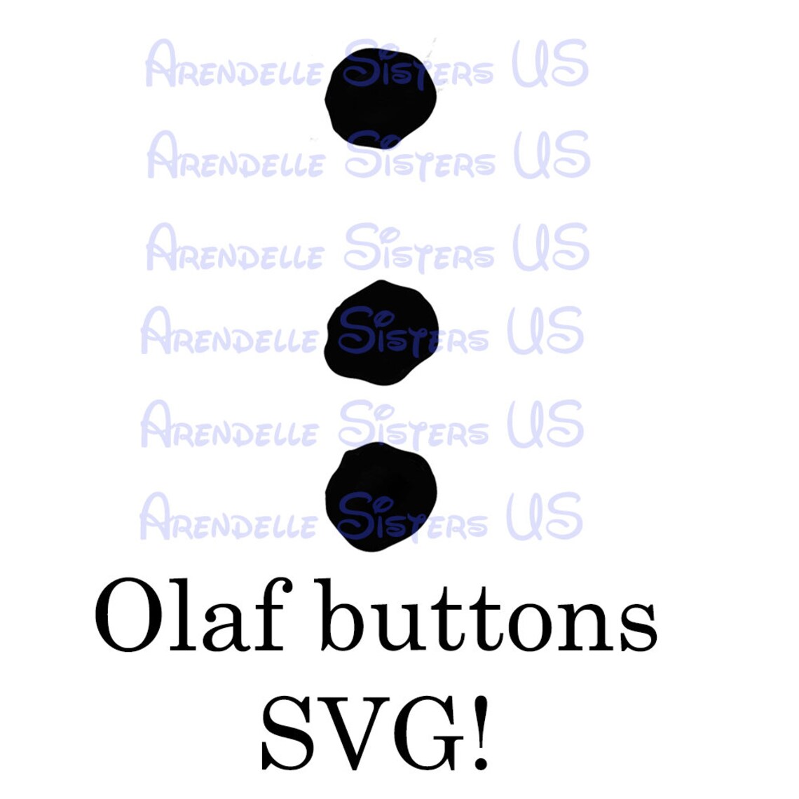 3 Coal Button Design- SVG PNG JPG Cricut for Frozen Olaf Running ...