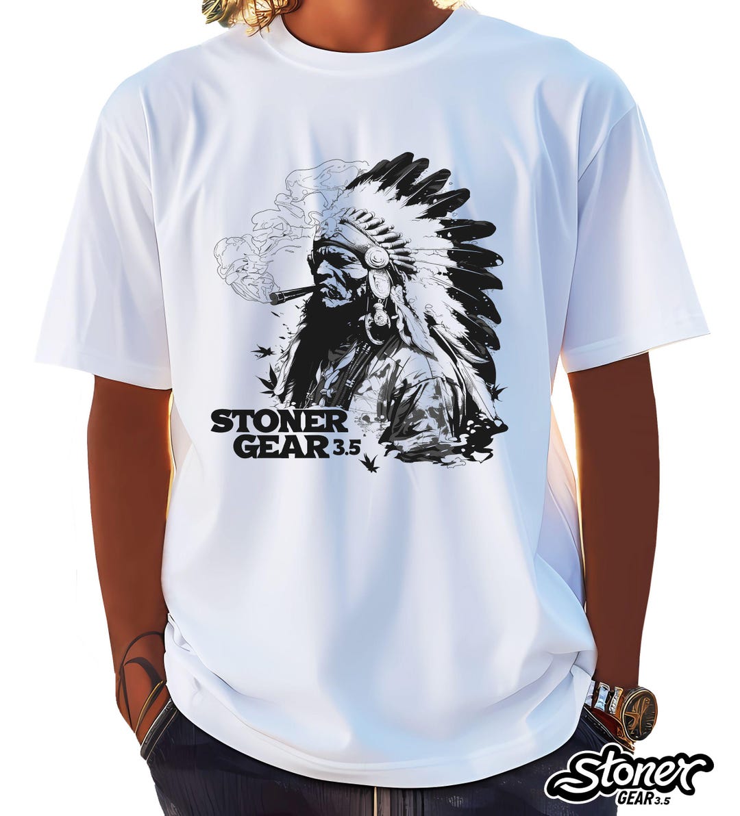 Indian Chief, Smoking Joint, Classic Unisex Stoner T-shirt - Etsy