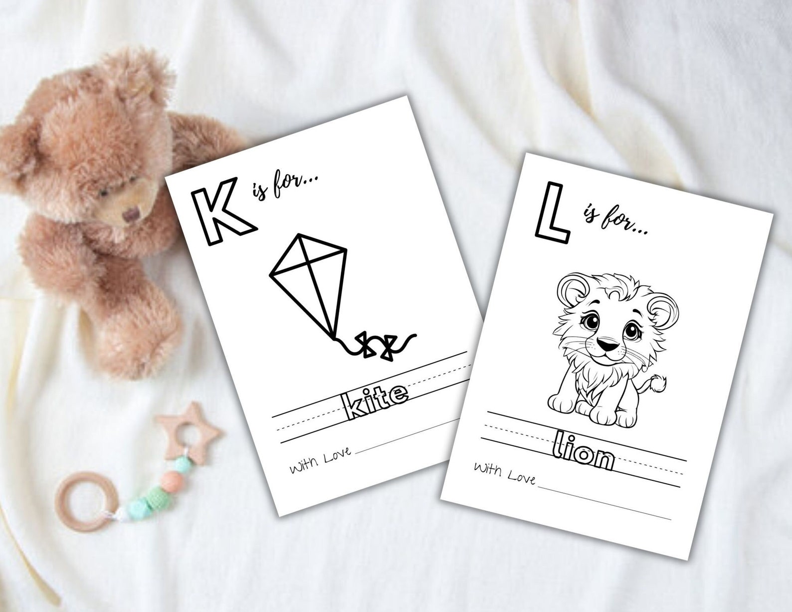 Baby's First ABC Book, Baby Shower Alphabet Book, Baby Shower Coloring ...