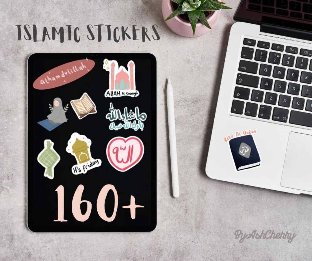 160 Digital Islamic Art Stickers PNG Files for Goodnotes Printable ...