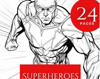 Superhero Coloring Pages for Kids Cute Superhero Coloring Book for ...