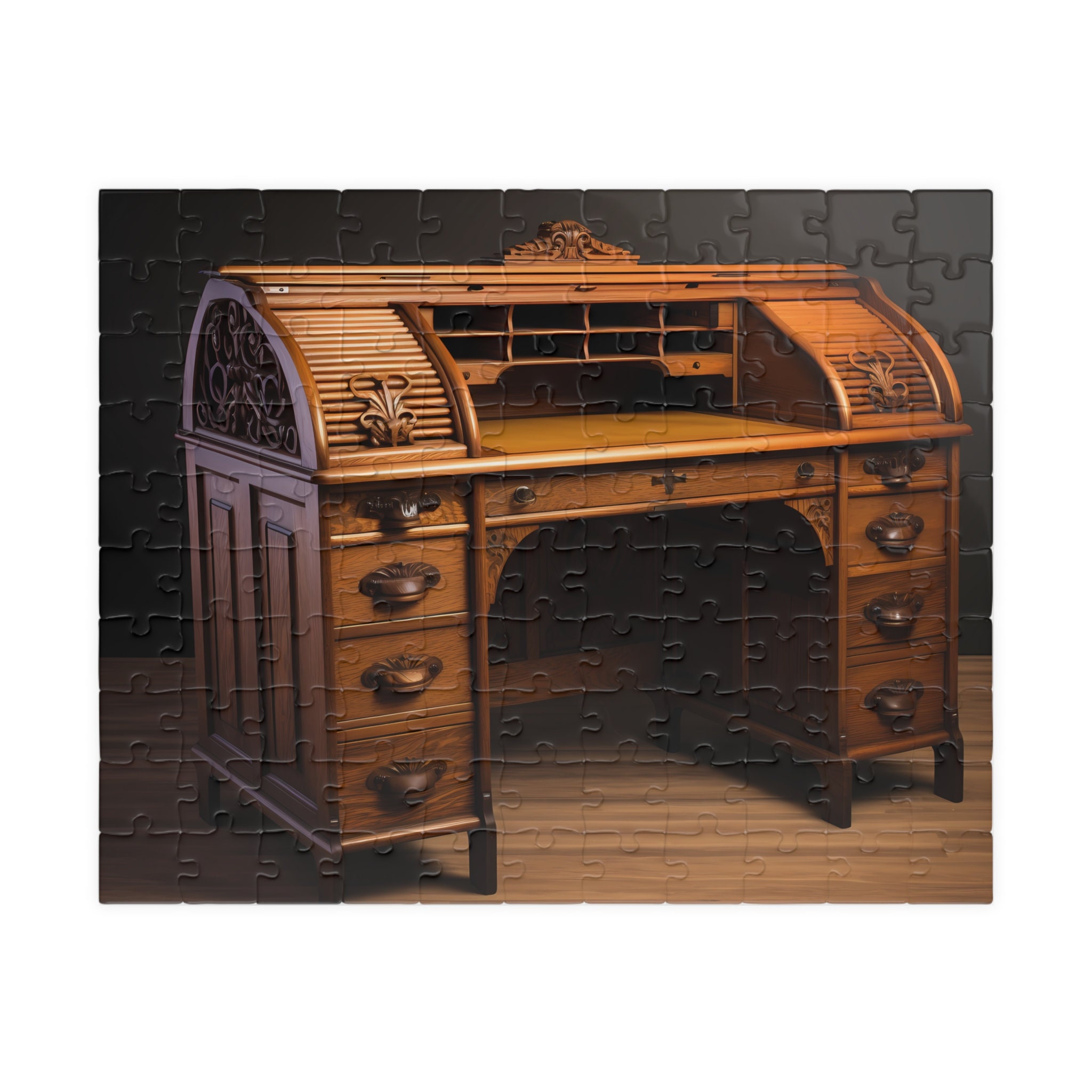 Rolltop Desk Puzzle - Etsy