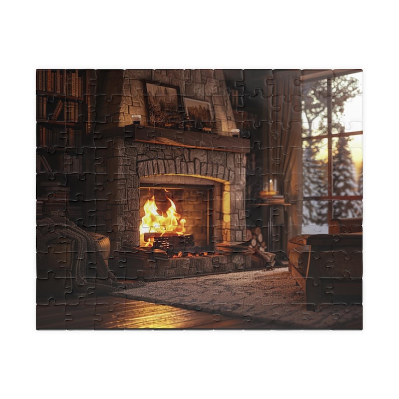 Cozy Winter Fireplace Puzzle: Relaxing Jigsaw Game - Etsy