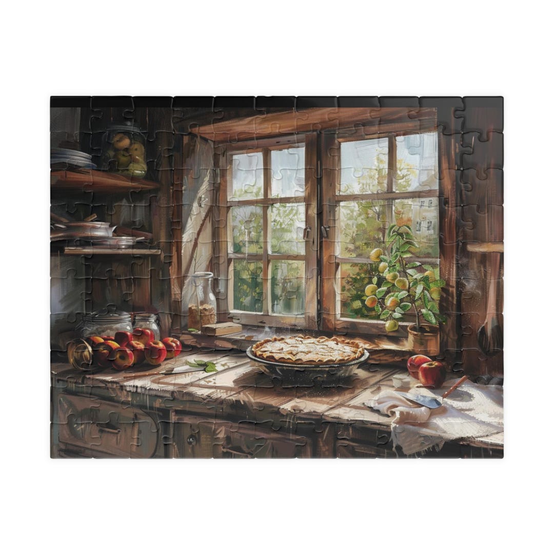 Jigsaw Puzzle, Cozy Country Kitchen Puzzle, Farmhouse Decor, Family ...