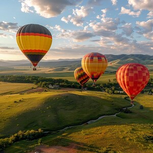 Colorful Hot Air Balloon Jigsaw Puzzle (110, 252, 520 or 1014 Pieces ...