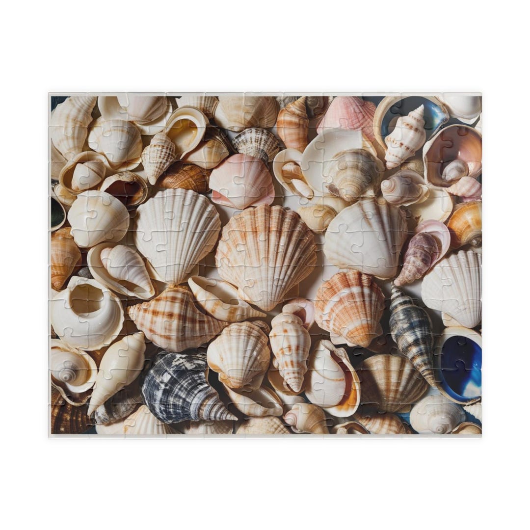 Seashell Collage Jigsaw Puzzle: Beach House Decor - Etsy
