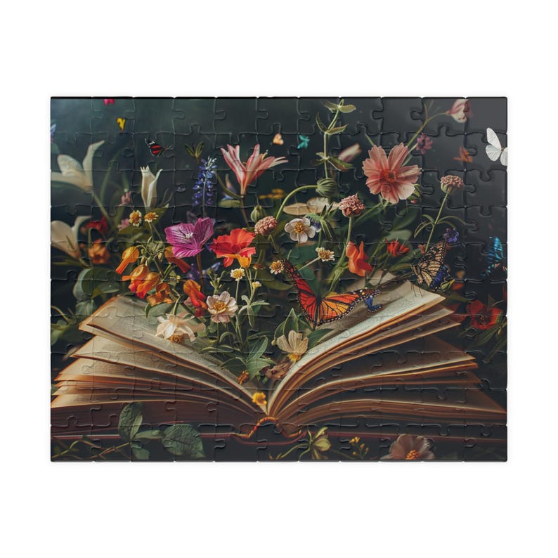 Floral Fantasy Puzzle | Book With Butterflies and Flowers, 110-1014 Pcs ...