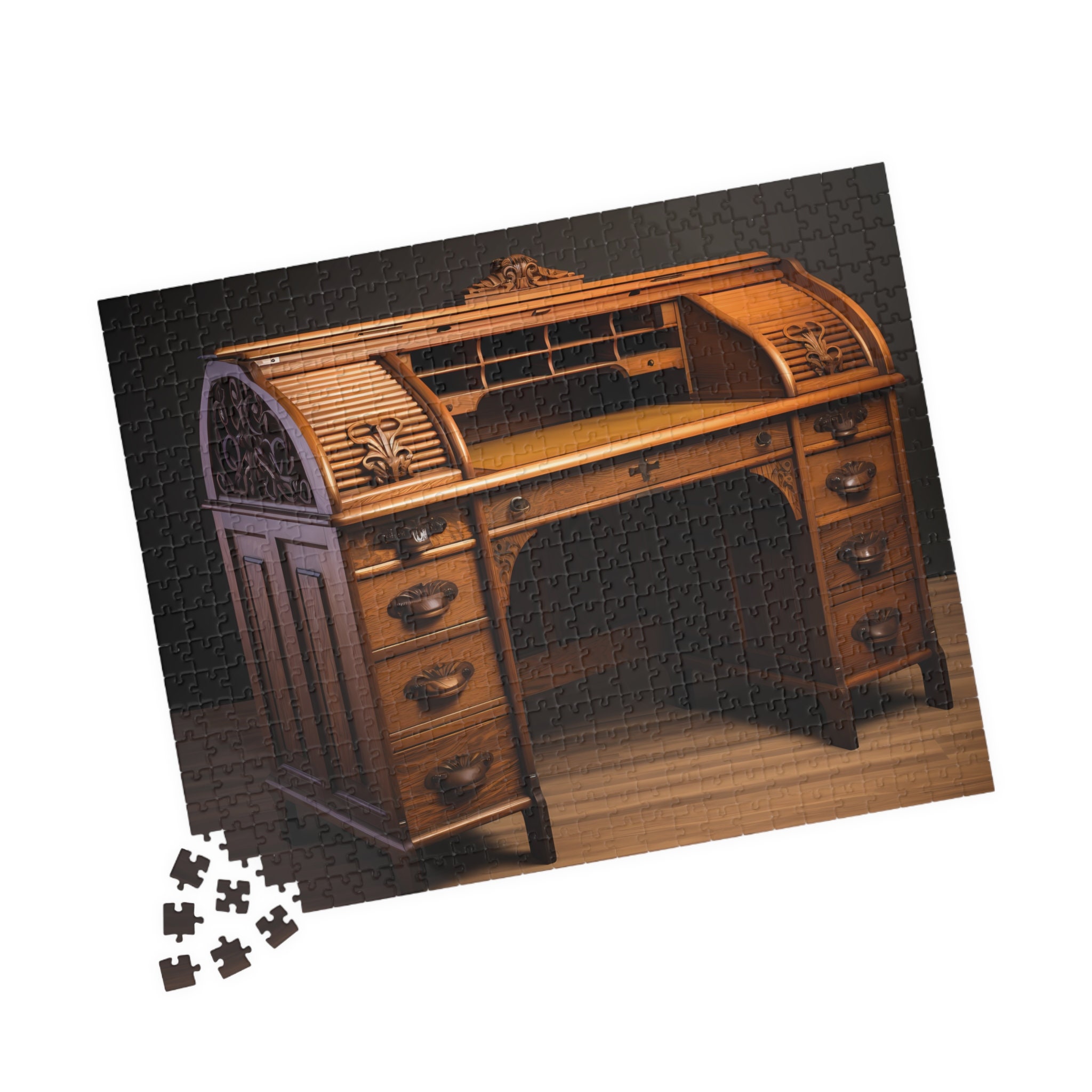 Rolltop Desk Puzzle - Etsy