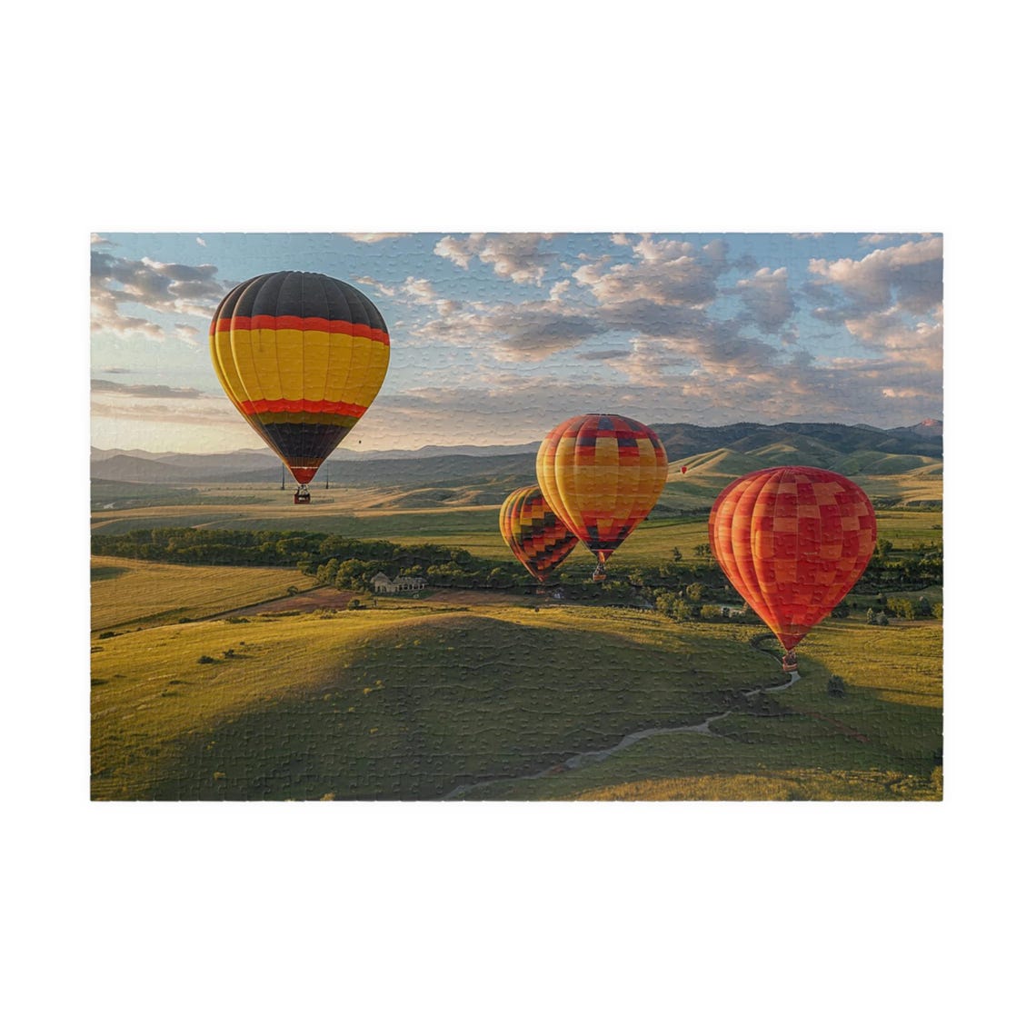 Colorful Hot Air Balloon Jigsaw Puzzle (110, 252, 520 or 1014 Pieces ...