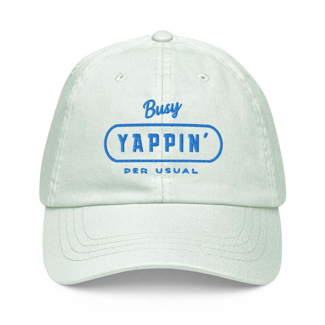 Busy Yappin' Pastel Baseball Hat Meme Baseball Cap Retro Ball Cap ...