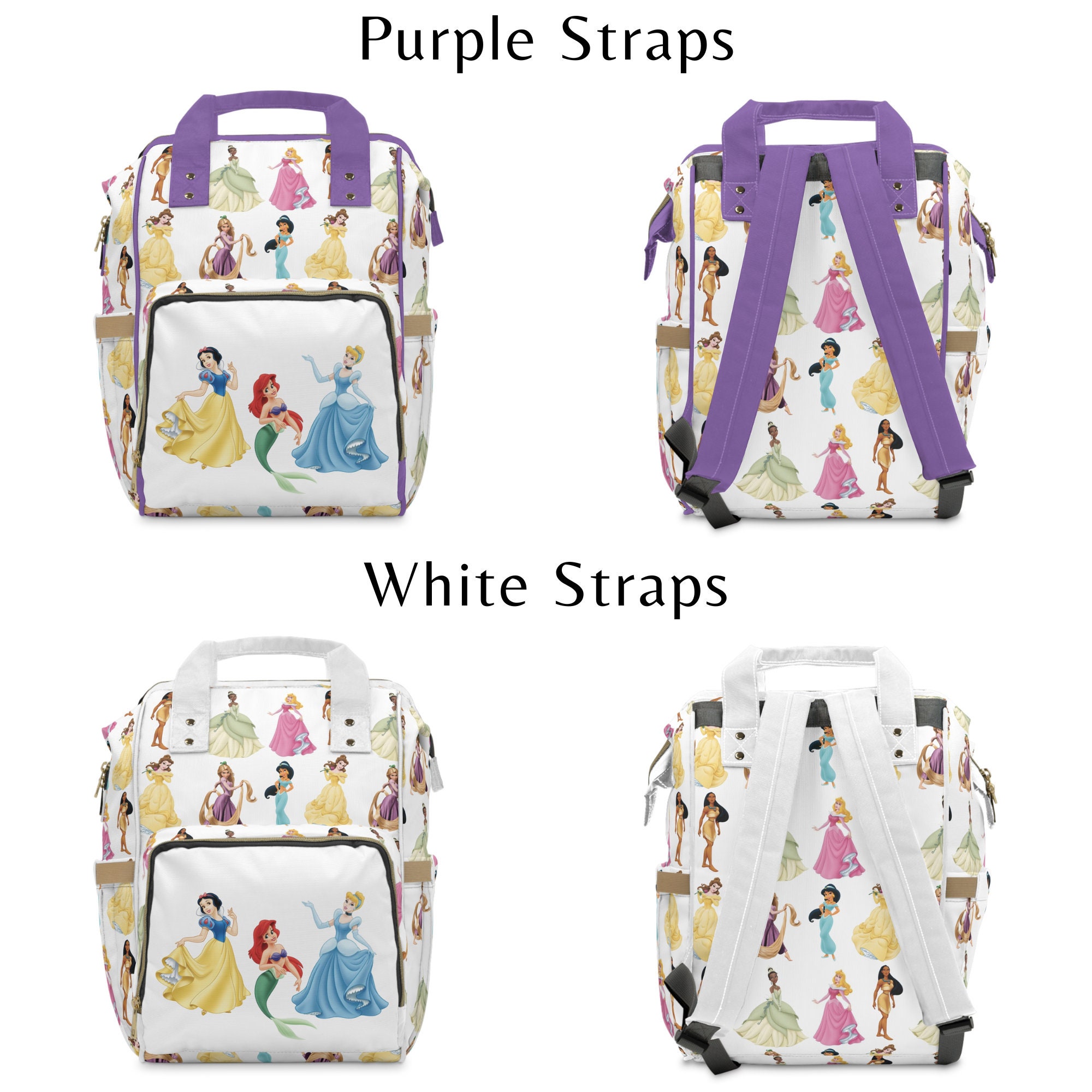 Disney Princess Multifunctional Backpack Personalized Disney School Bag ...