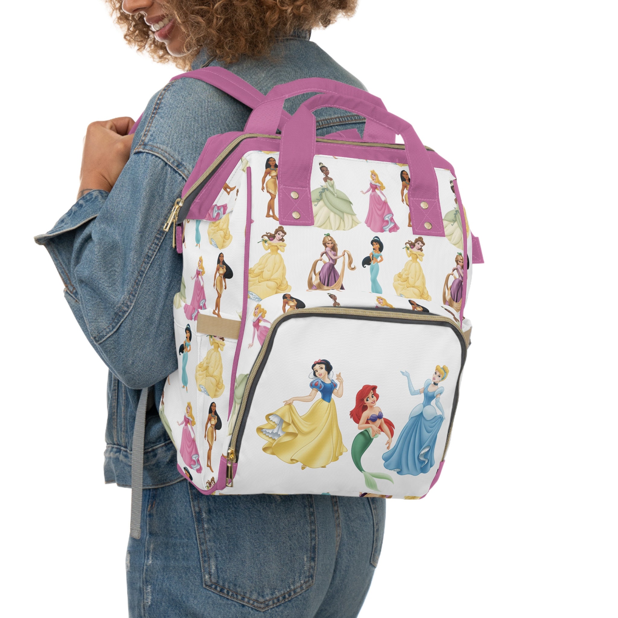 Disney Princess Multifunctional Backpack Personalized Disney School Bag ...