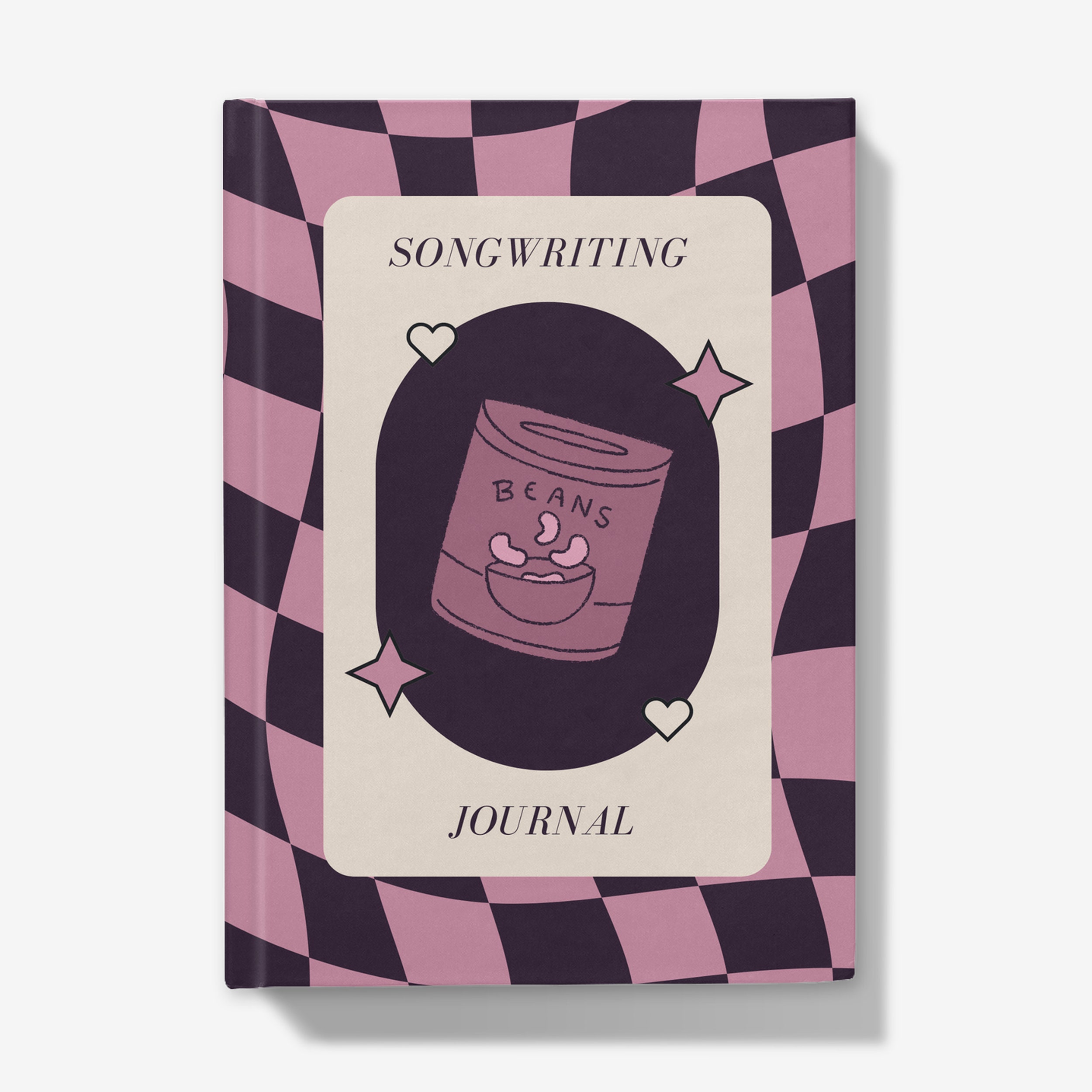 A5 Songwriting Note Book, Personalised Journal, Wavy Check, Beans ...