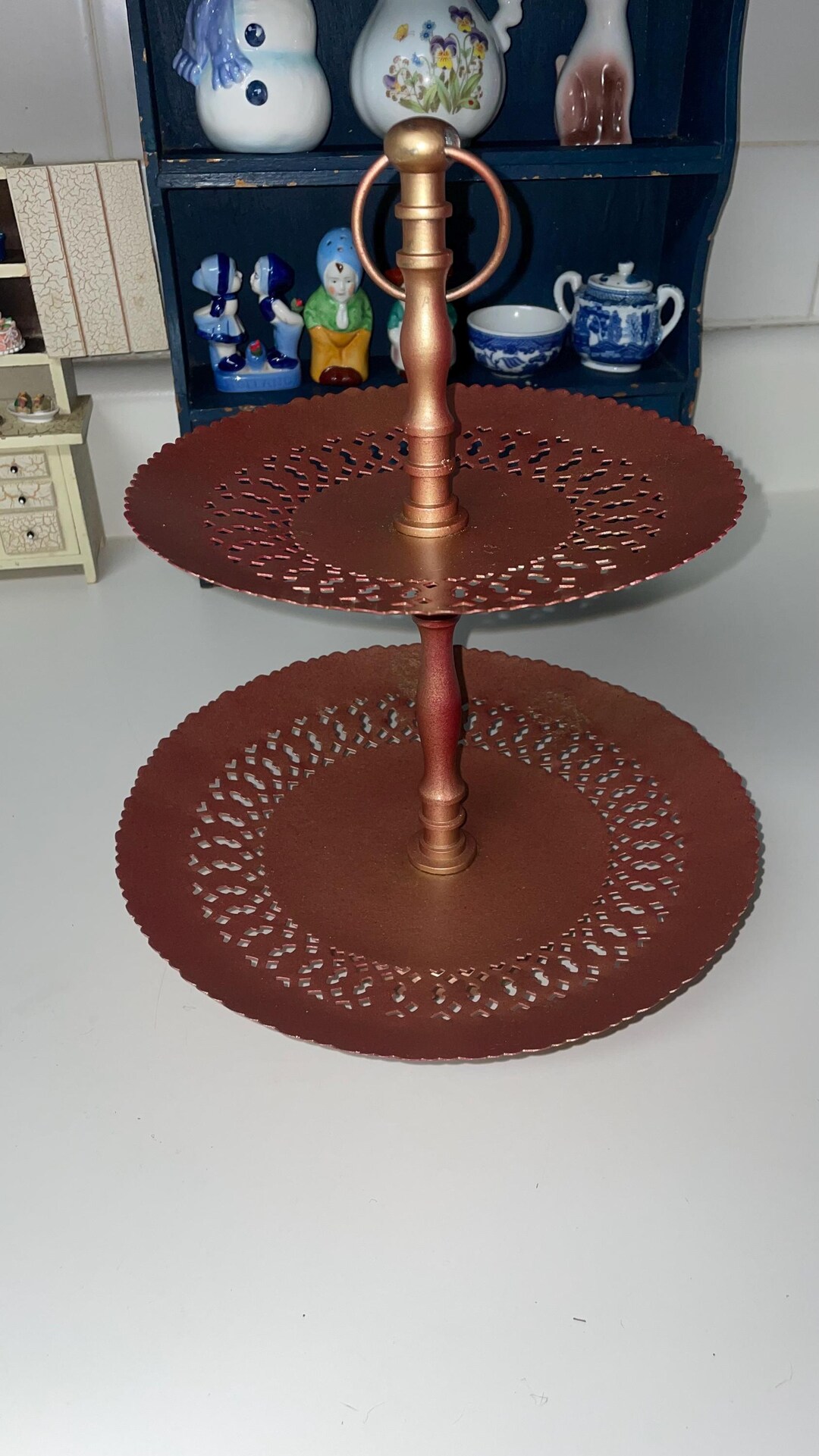 Vintage Cooper Color Two Tier Plate - Etsy