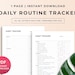 Daily Routine Tracker, Printable Habit Tracker, 7 Day Morning / Day ...