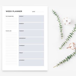 Weekly Planner Printable to Do List, Productivity Planner PDF, Weekly ...