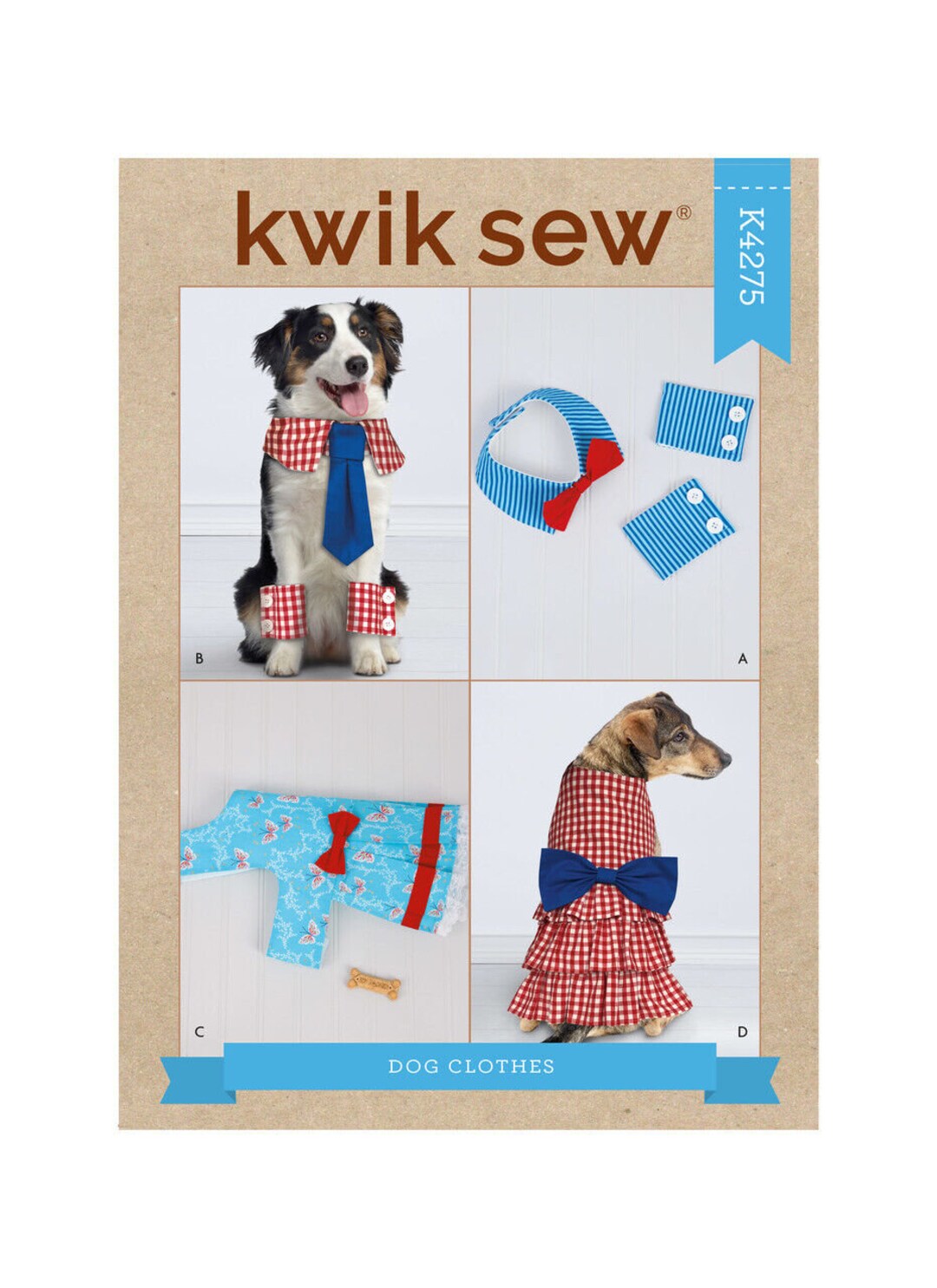 K4275 Dog Collar Cuffs and Dress Kwik Sew Sewing Pattern Uncut - Etsy