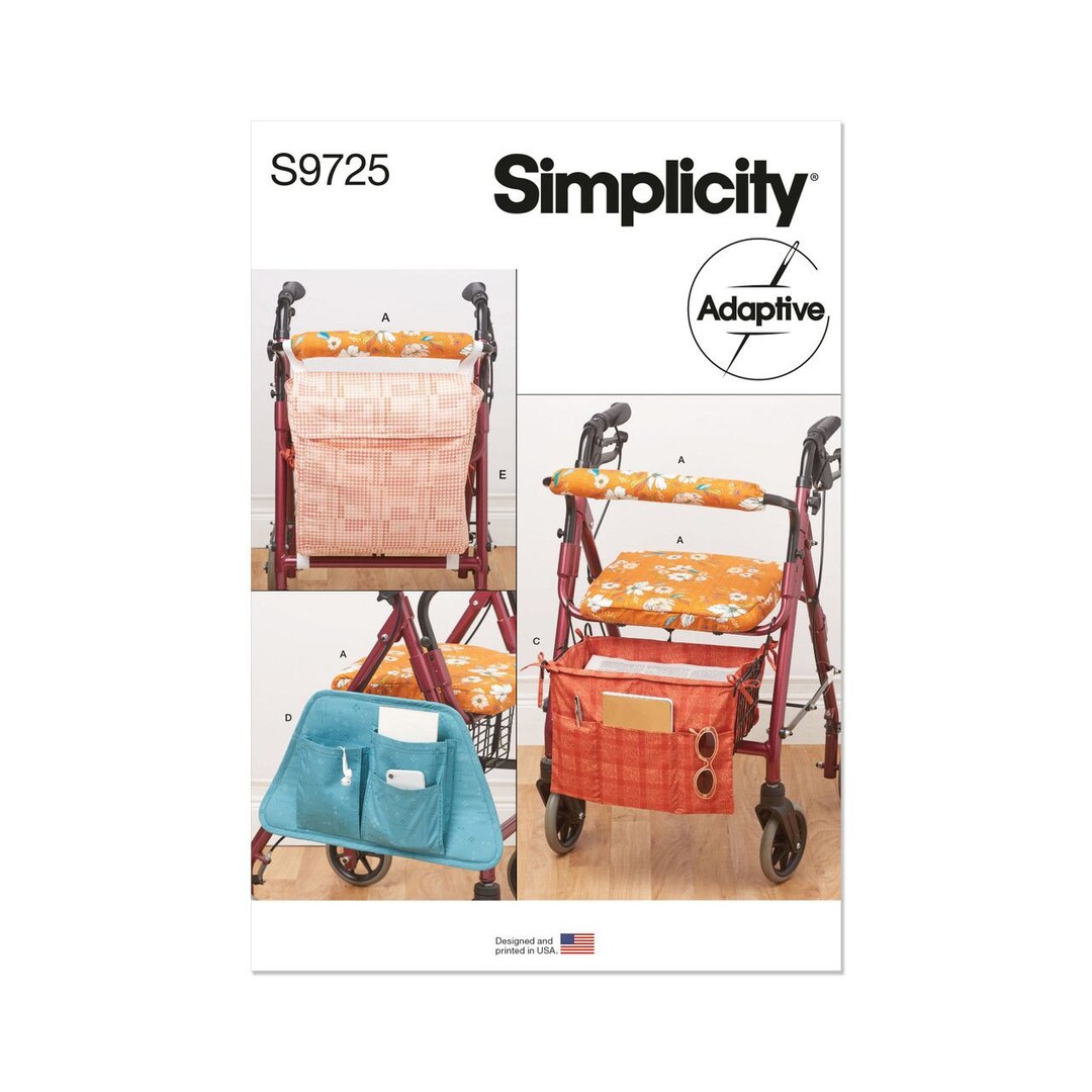 S9725 Unisex Walker Bags Seat Cover Bar Cover Simplicity Sewing Pattern ...