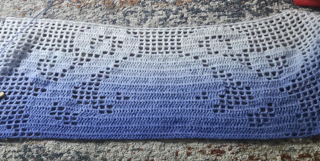 Kraken (octopus) Filet Crochet Shawl - Etsy