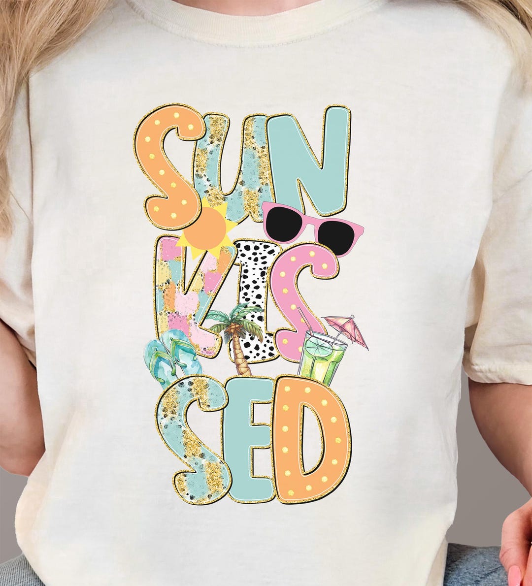 Sun Kissed PNG, Summer Vibes PNG, Trendy Summer PNG, Sublimation ...